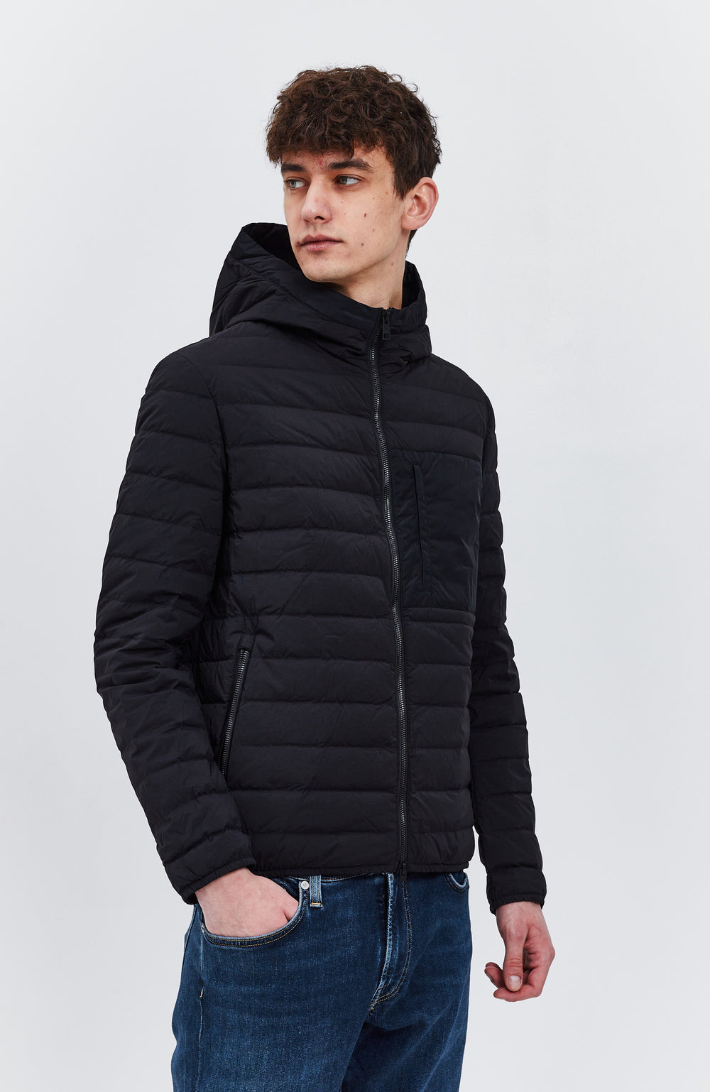 Mens Down Jacket With Hood DUNO