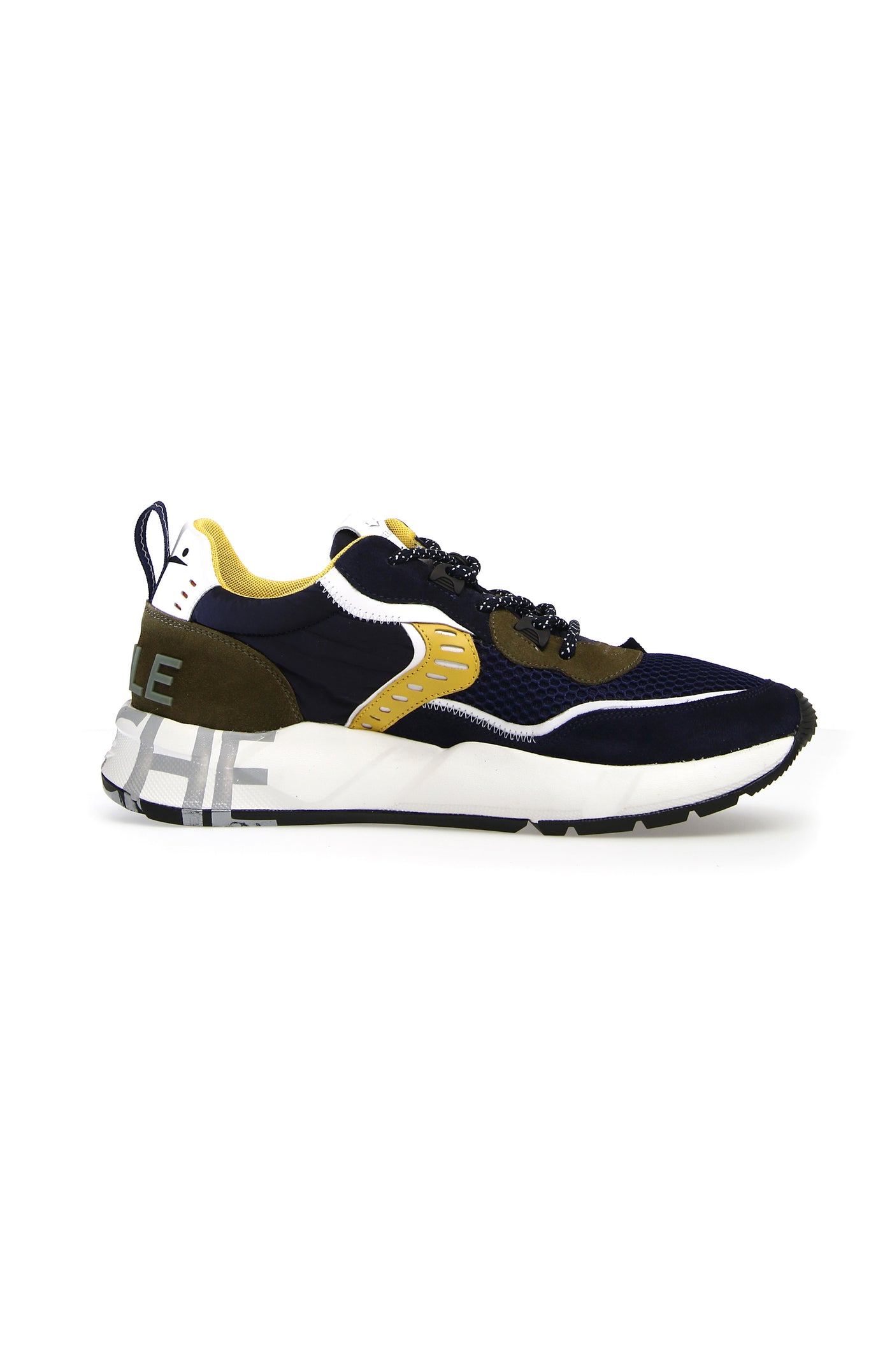 Blue Logo-printed Suede Sneakers Club By Voile Blanche